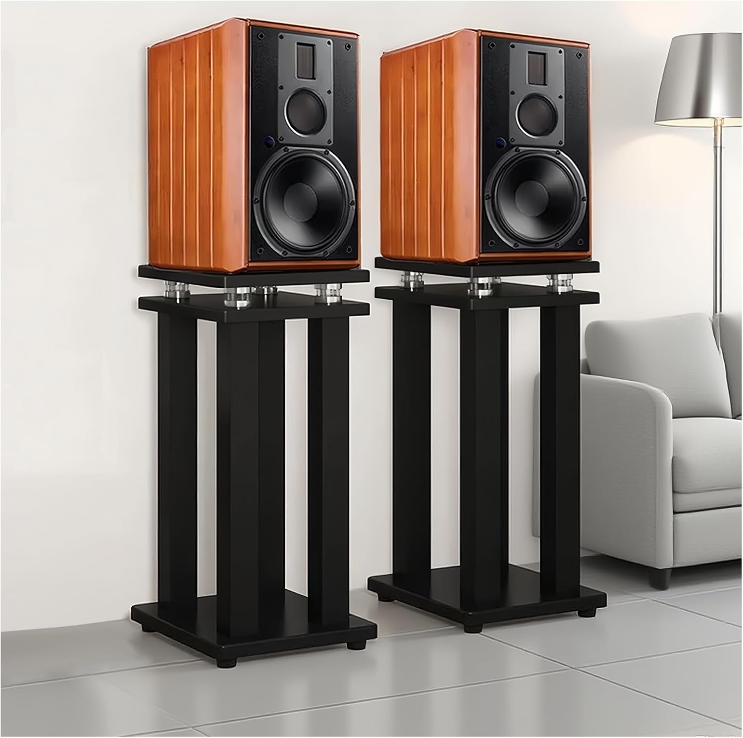 Amazon.com: 17in Heavy Duty Speaker Stands Pair up to 110lbs, Vibration ...
