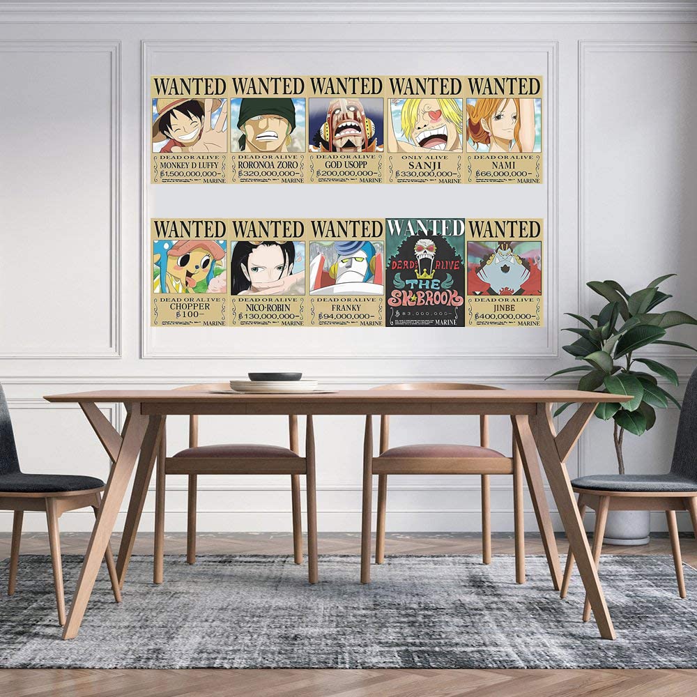 One Piece Pirates Wanted Posters, New Edition Luffy 1.5 Billion Anime ...