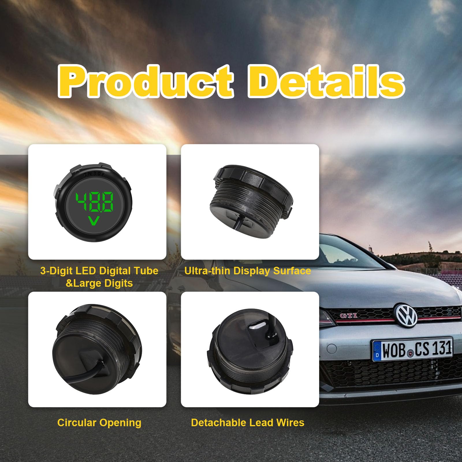 Snapklik.com : Waterproof Battery Monitor 12V 24V 36V 48V 60V 72V 84V ...