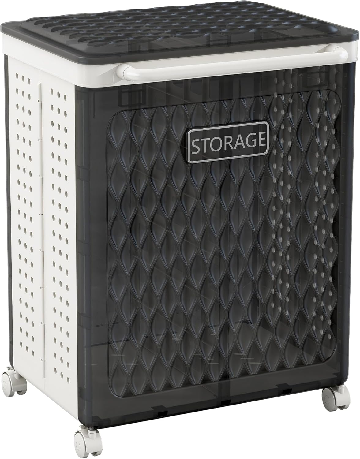 Amazon.com: Laundry Hamper with Wheels and Lid, Foldable Clothes Basket ...