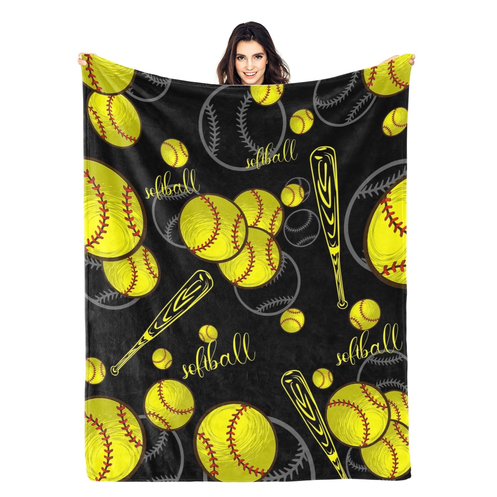 Amazon.com: Softball Blanket Gifts for Girls,Softball Gifts for Girls ...