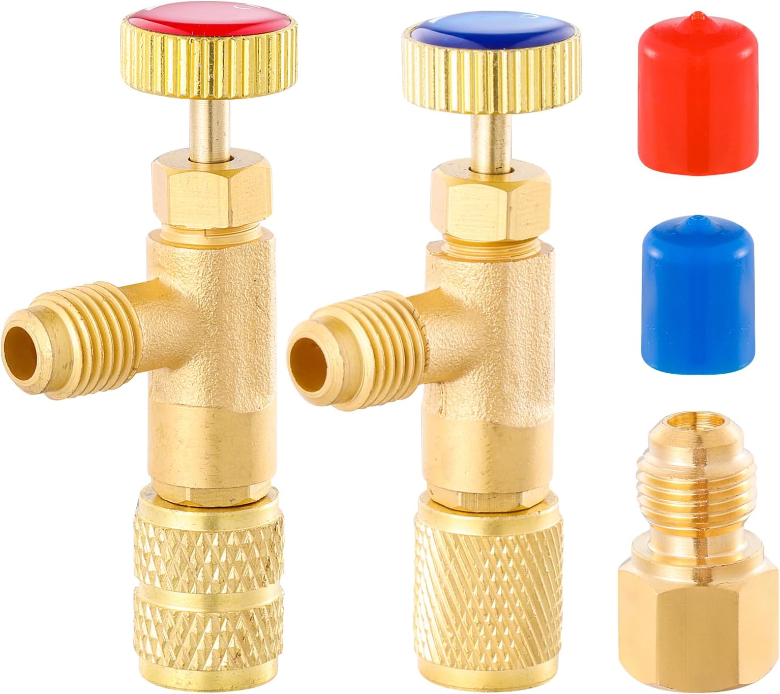 Amazon.com: Hoypeyfiy 2Pcs Refrigerant Charging Valve,R12 R410 Safety ...