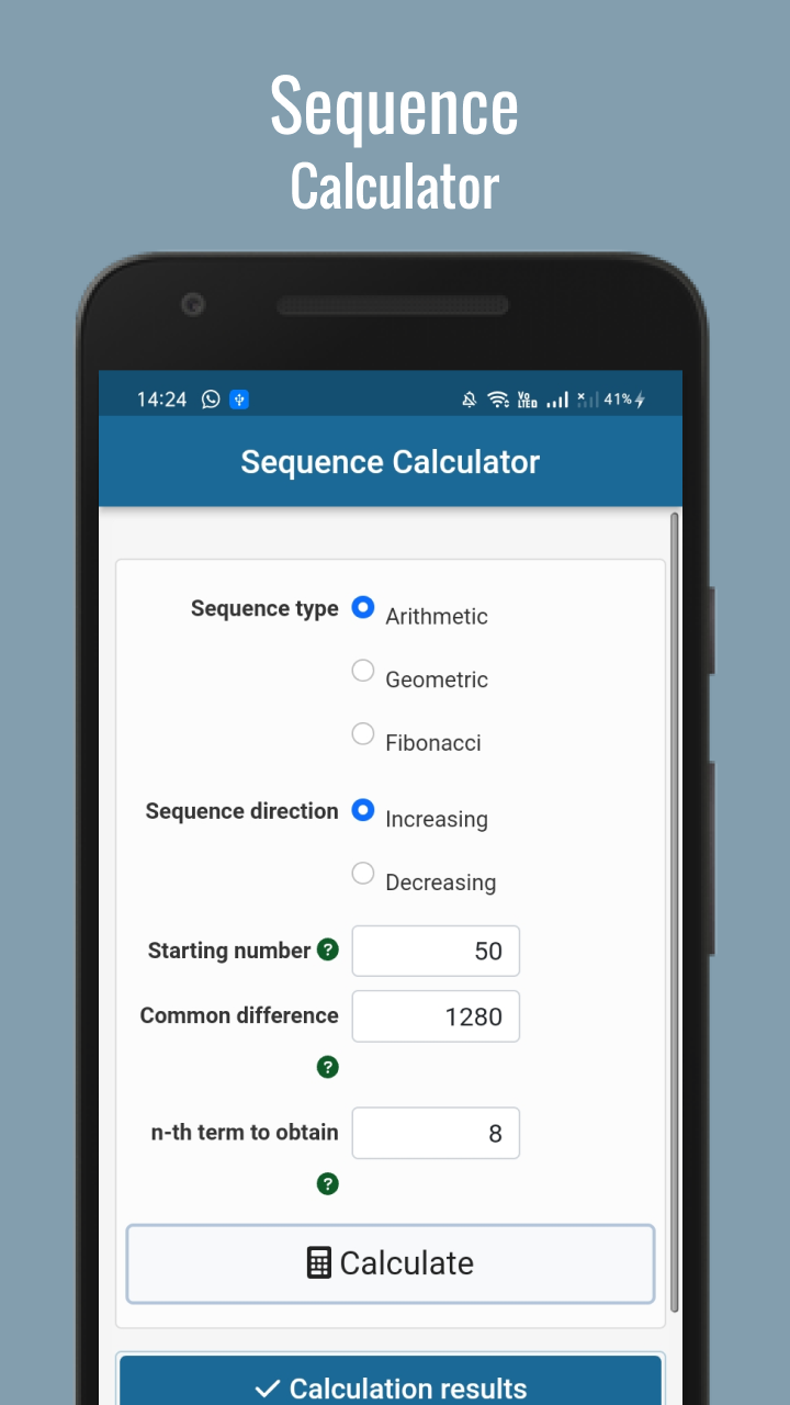 Sequence Calculator - App on Amazon Appstore