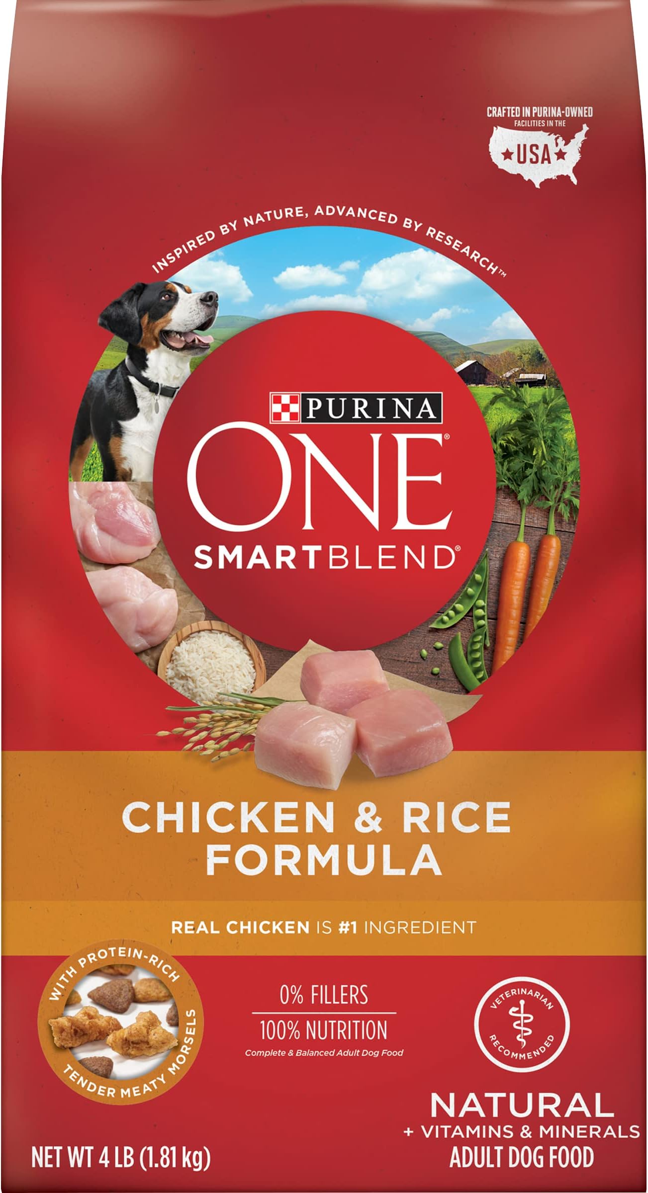 Amazon.com: Purina ONE Chicken and Rice Formula Dry Dog Food - (Pack of ...