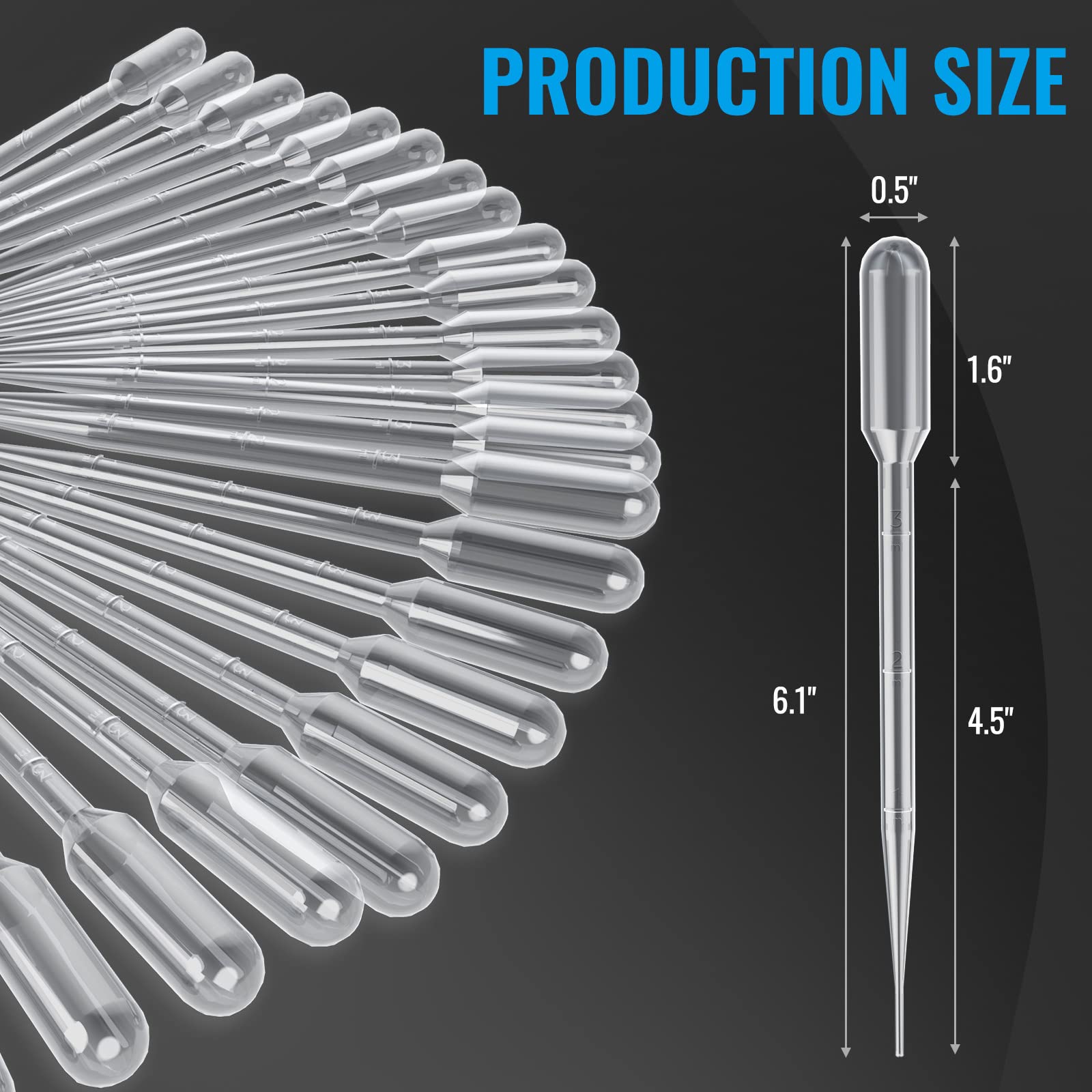 Snapklik.com : Vabiooth 20Pcs 3mL Disposable Plastic Transfer Pipettes ...