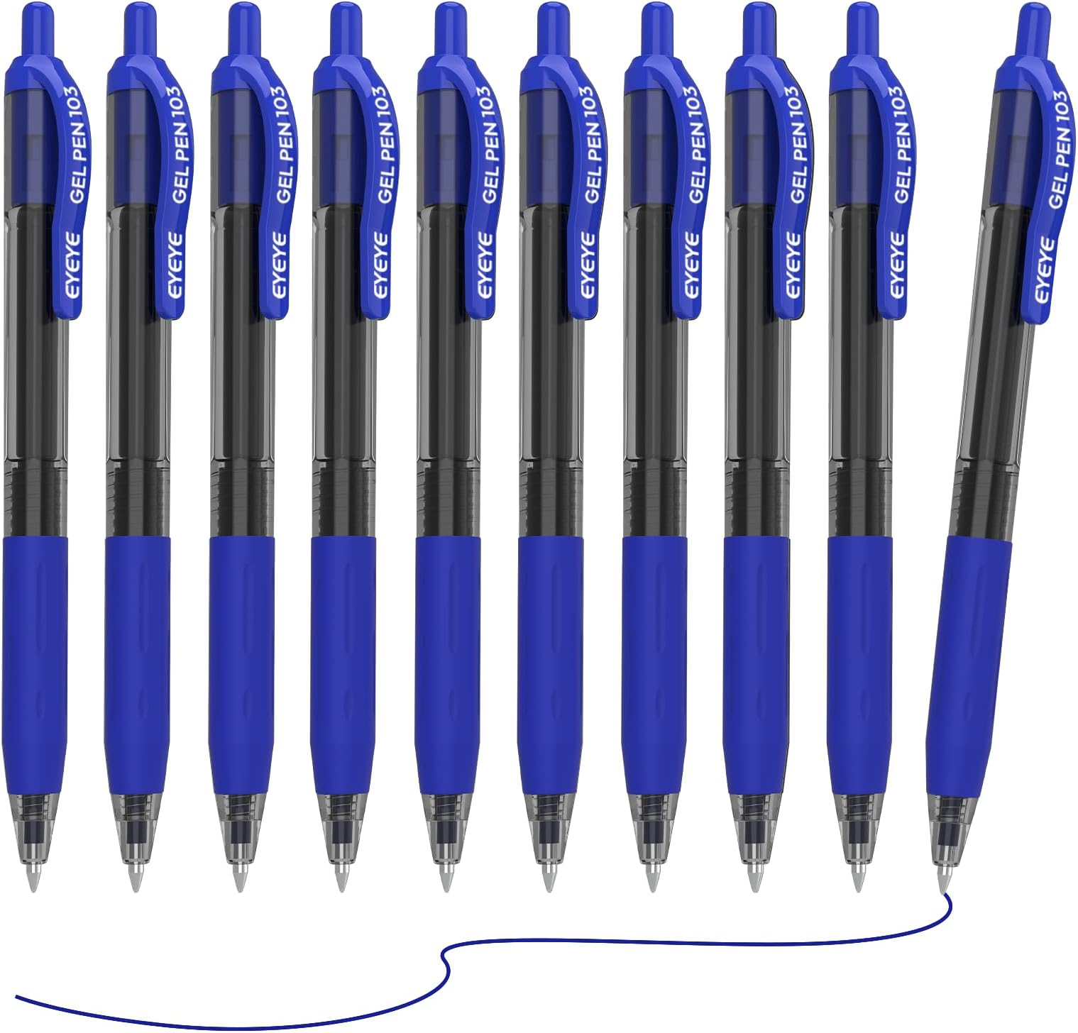 Amazon.com: EYEYE G-103 Retractable Gel Pens, 0.5mm Fine Point Blue Ink ...