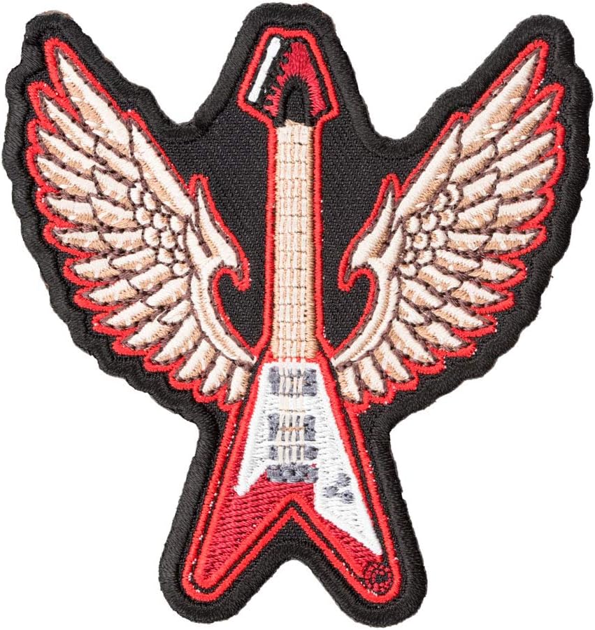 Amazon.com: Electric Guitar #2 Embroidered Patch Iron-On Rock Roll ...