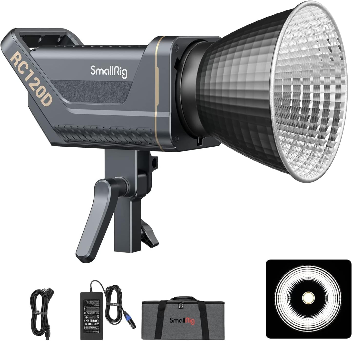 SmallRig RC120D 120W COB LED Video Light Daylight, 5600K, 62600Lux@1m ...