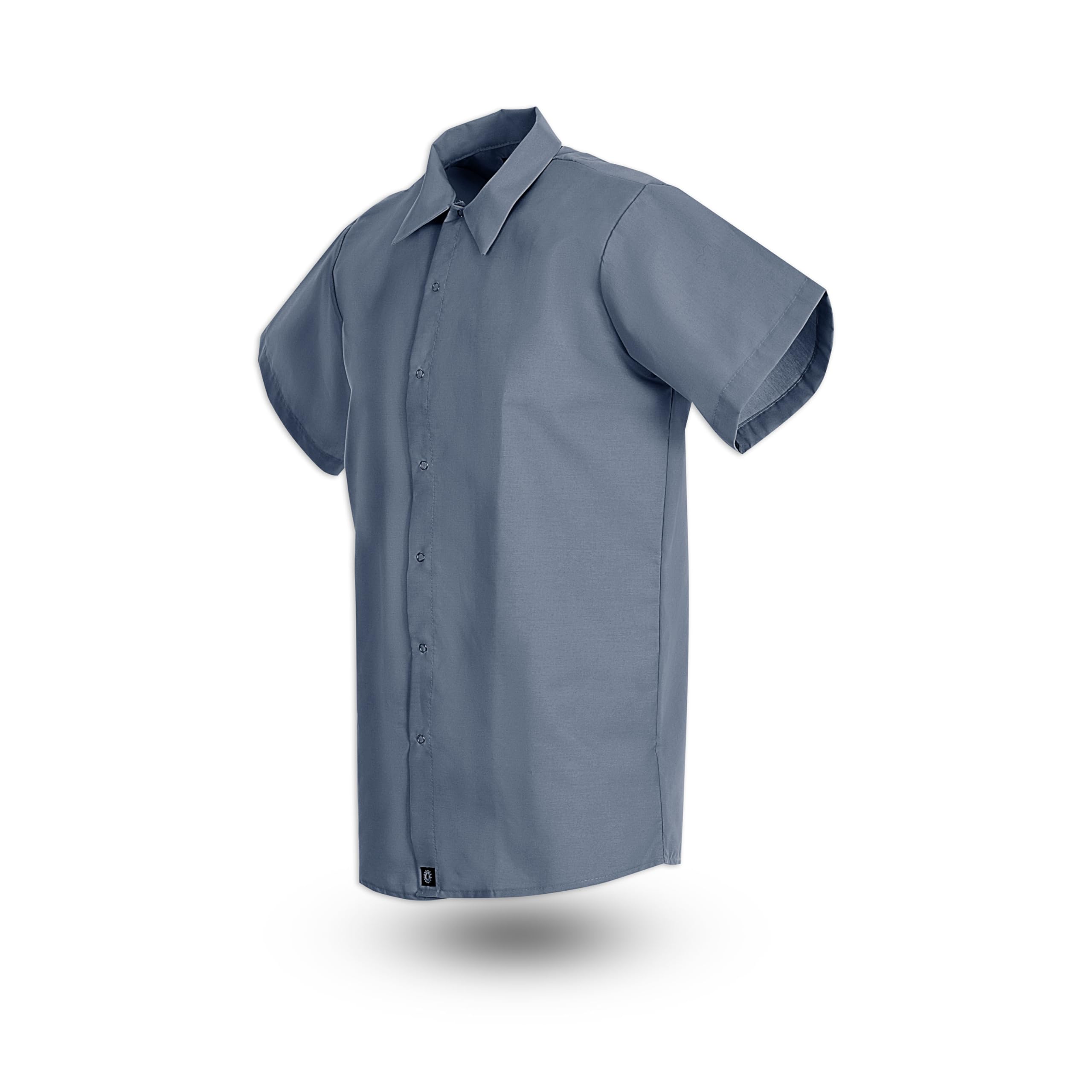 Snapklik.com : PINNACLE Mens All Gripper Snap Industrial Short Sleeve ...