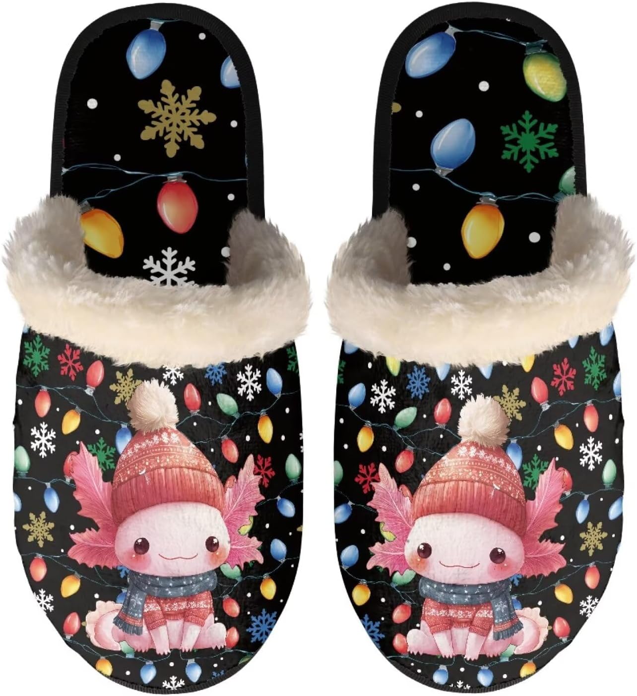 Amazon.com | TSOVTHRID Axolotl Womens Bedroom Slippers Size XS ...