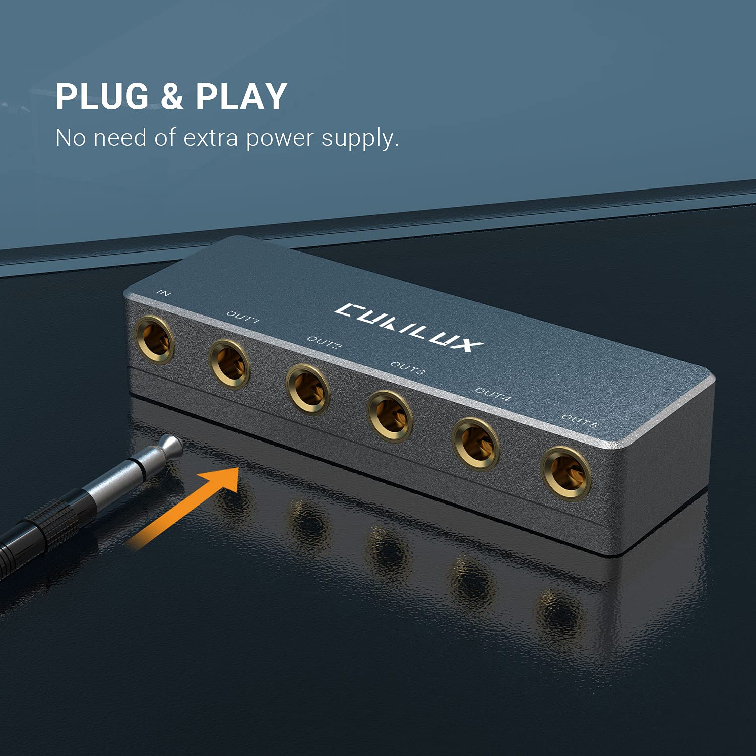 Snapklik.com : 5-Way Quarter Inch Signal Splitter, Passive 1/4” Audio ...