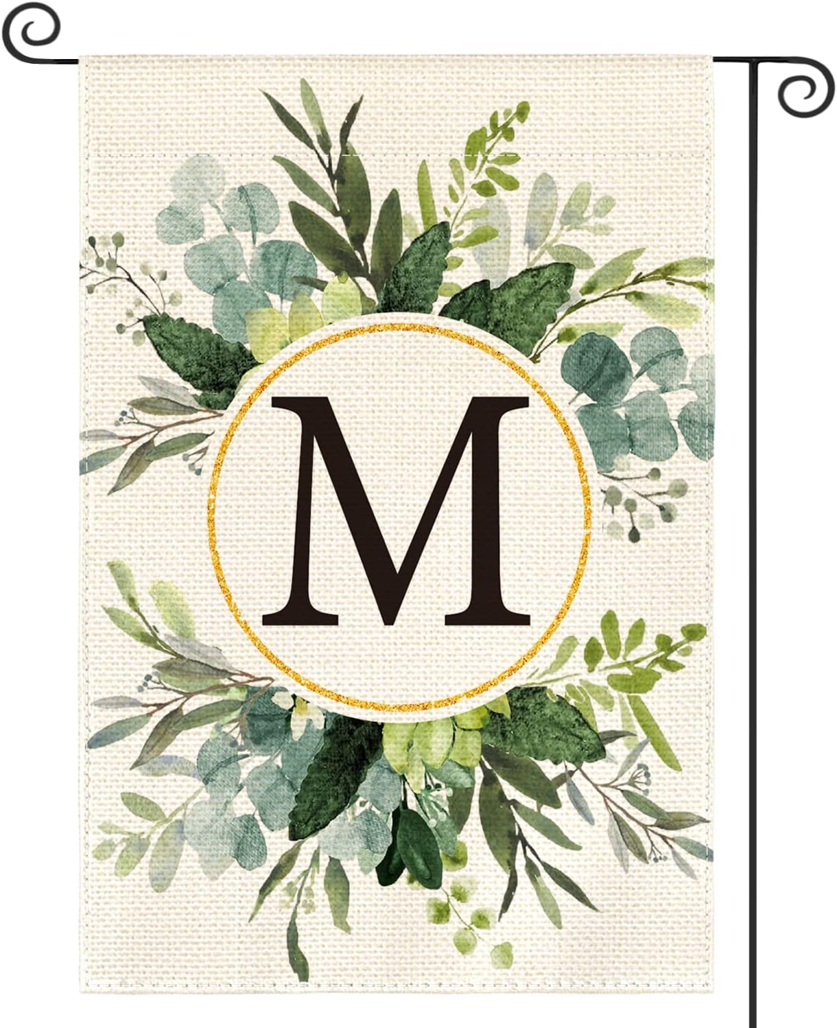 Amazon.com : Monogram Letter Garden Flag, Monogram Garden Flag ...