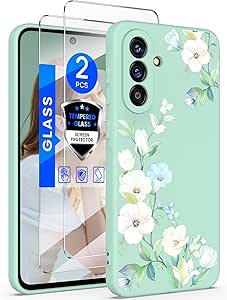 Amazon.com: Yucenx for Samsung Galaxy A36 5G Case with 2X Screen Protector, Girls Women Florals ...