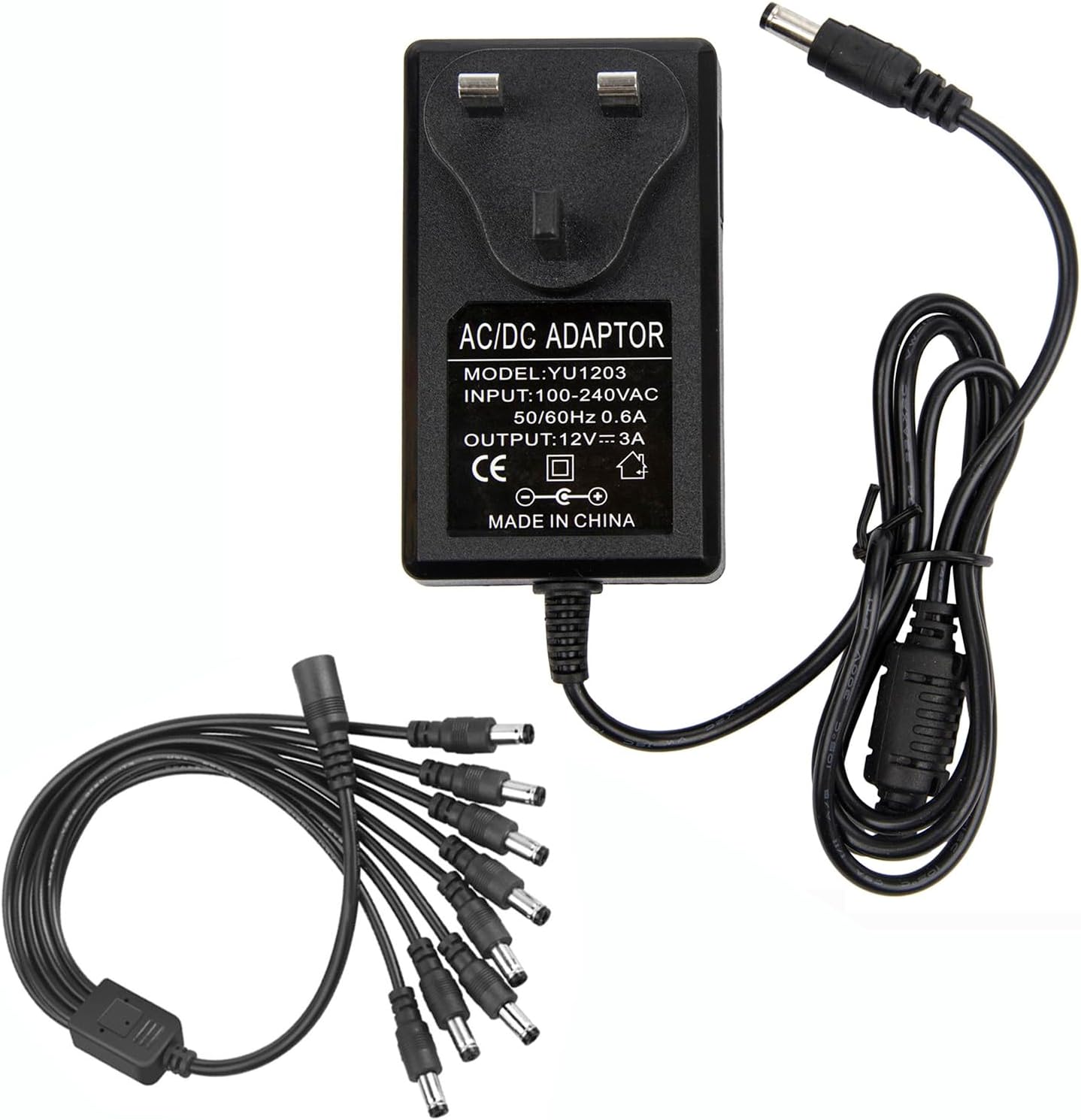 12V 1A Power Supply Adapter - COLM AC 100-240V 50-60HZ DC 12V 1Amps ...