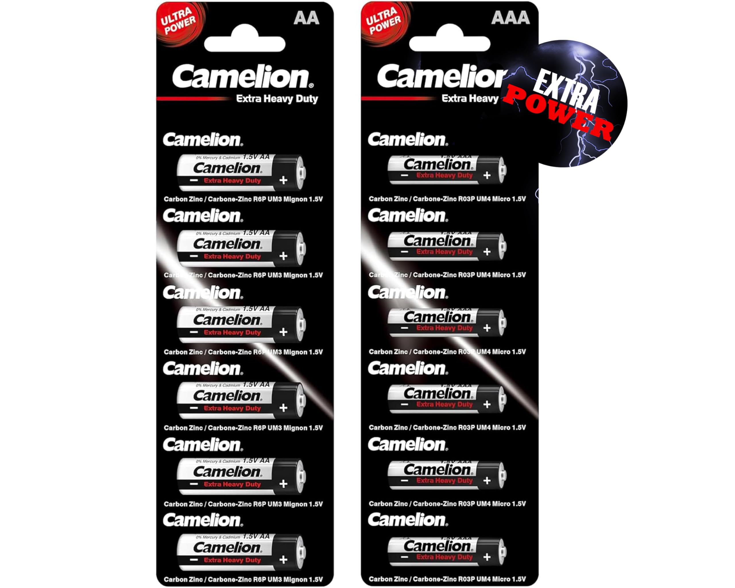 Camelion AA - AAA Extra Heavy Duty Battery 2 Packs (6 x aa battery - 6 ...