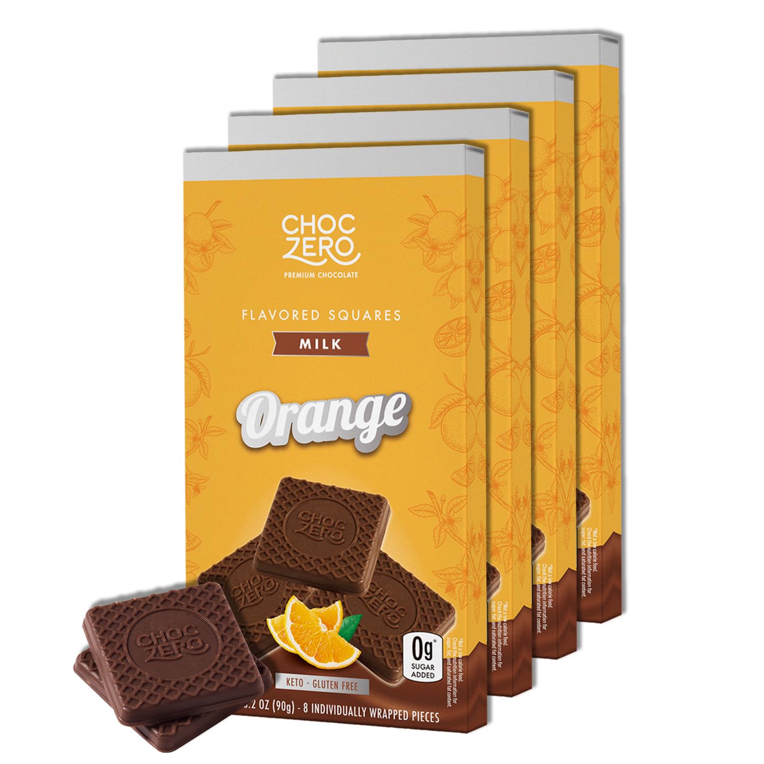 Amazon.com : ChocZero Milk Chocolate Orange Squares, No Added Sugar ...