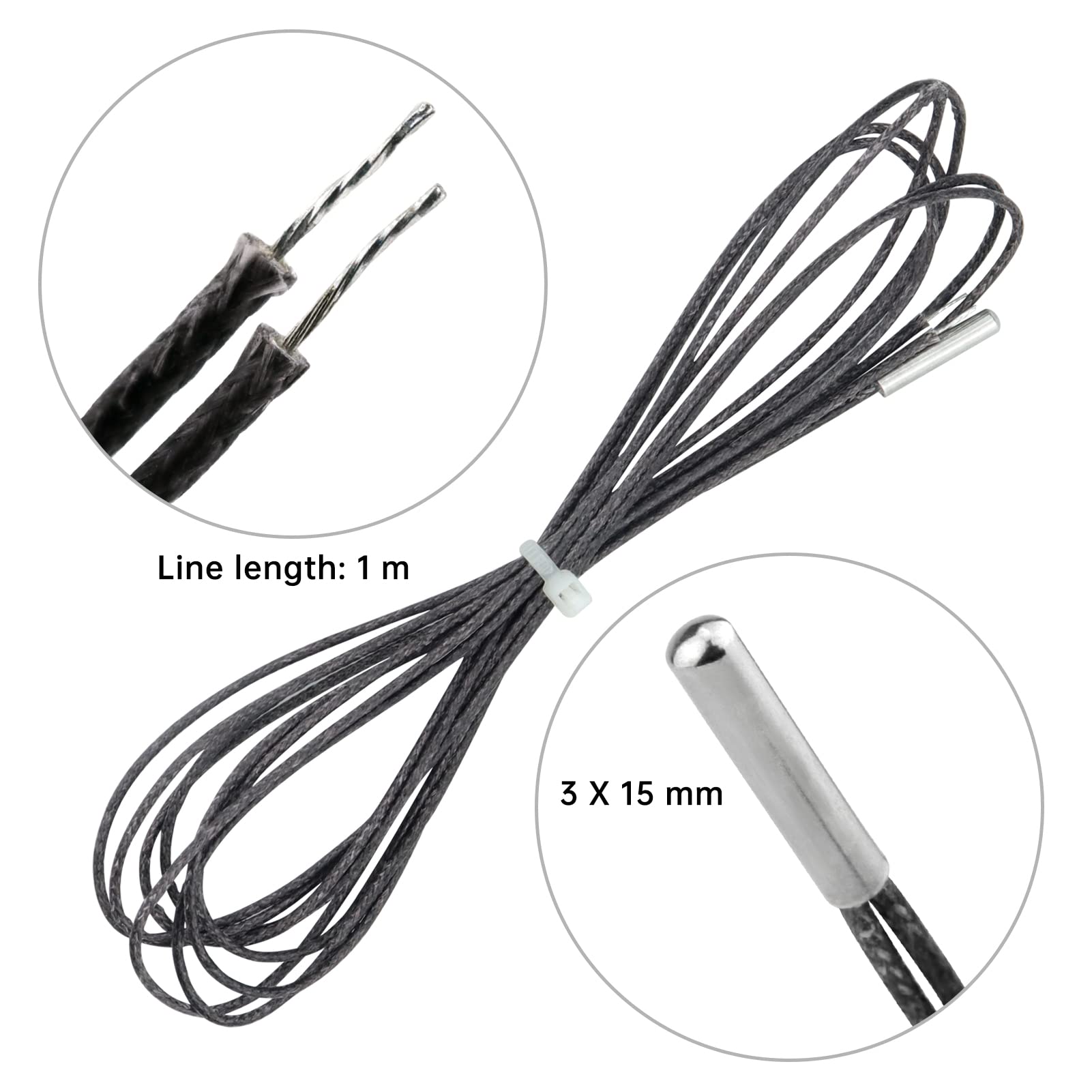 Snapklik.com : UP To 450C PT1000 Thermistor Cartridge High Temperature ...