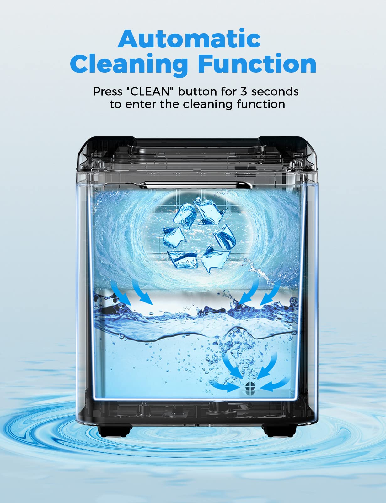 Freezimer Ice Makers Countertop, 27 Lbs/24 Hours, Portable Ice Maker ...