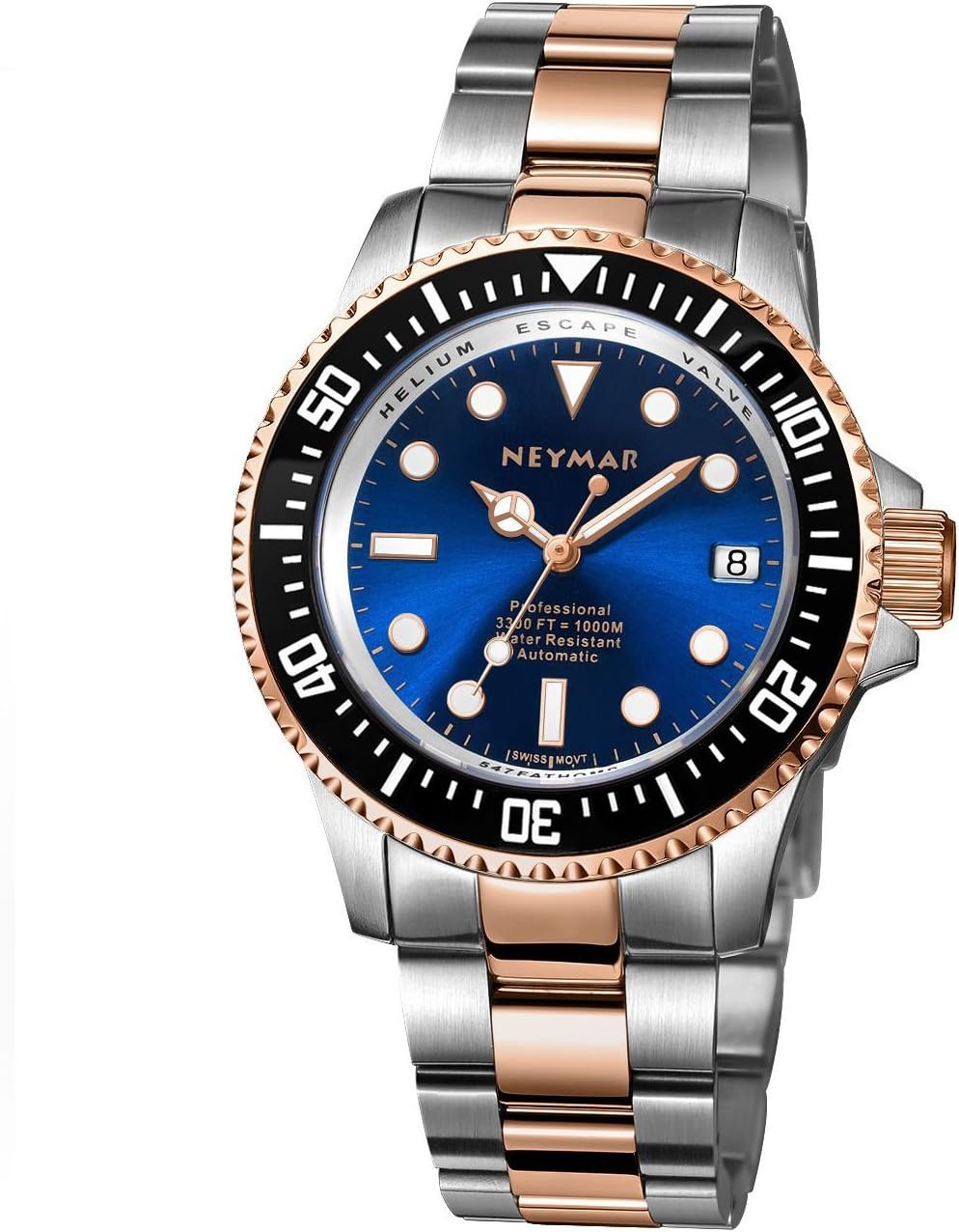 Amazon.com: NEYMAR 40mm Automatic watch1000m Dive Watch Swiss 2824 ...