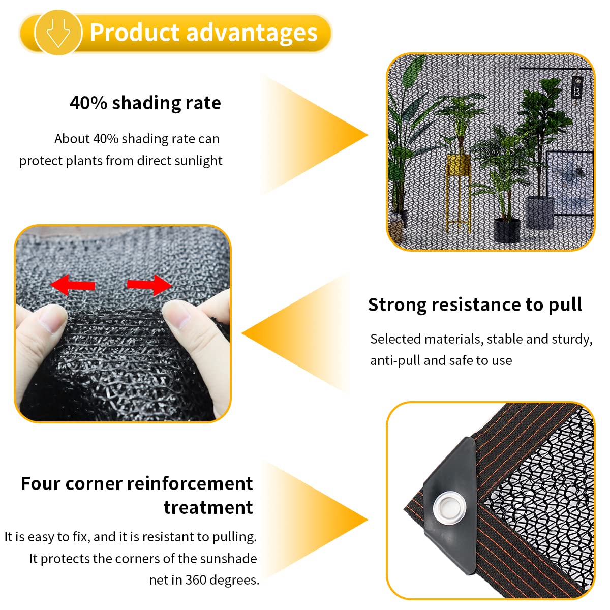 Snapklik.com : 40% Shade Cloth Garden Shade Mesh Net