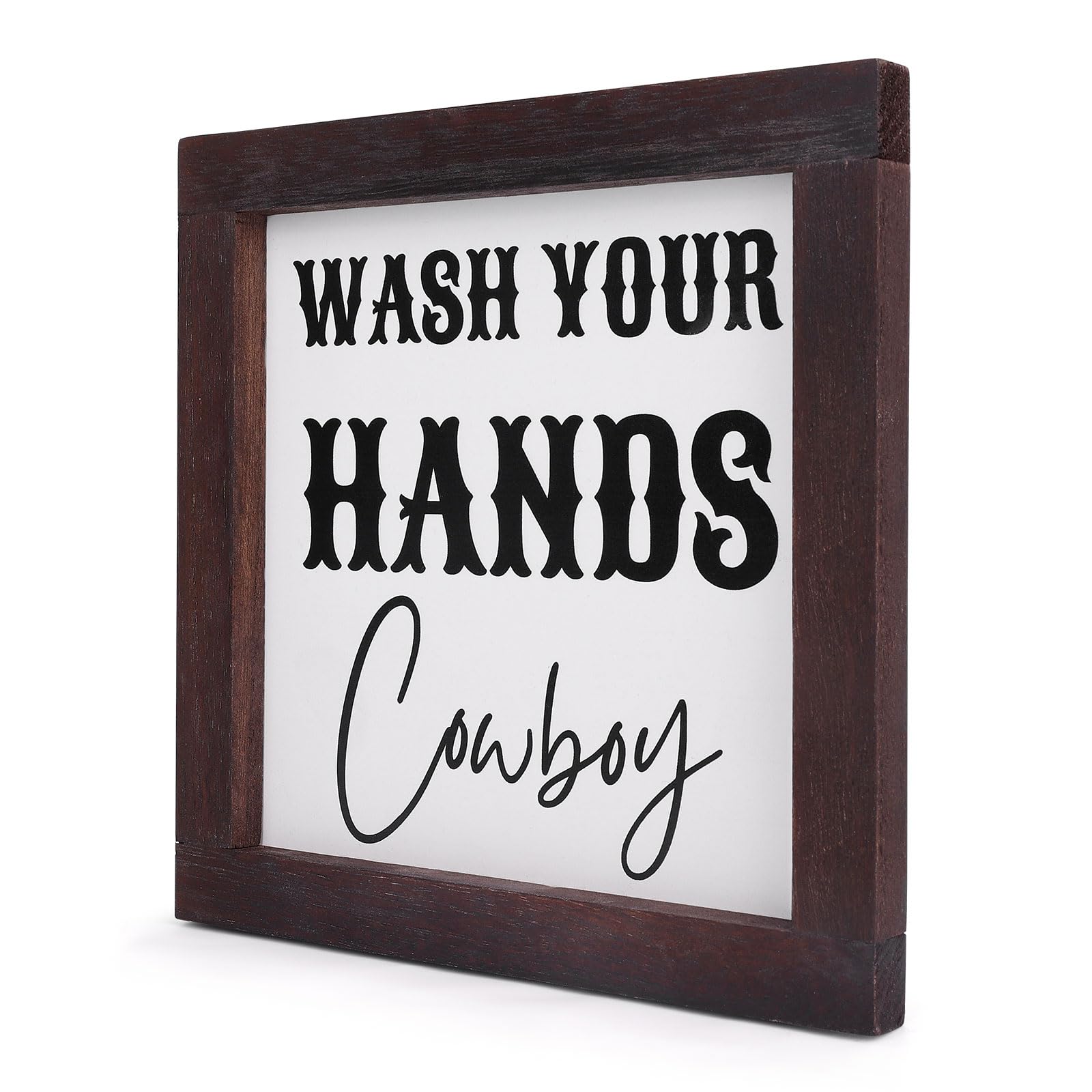 Amazon.com: Framed Western Bathroom Decor,Wash Your Hands Cowboy ...