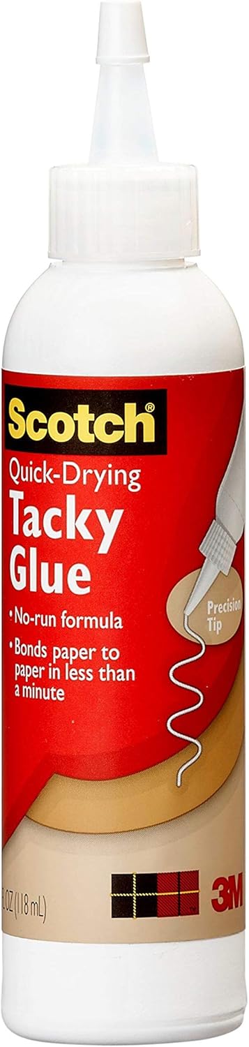 Amazon.com : Scotch Quick Drying Tacky Glue, 4 oz, Acid Free and Photo ...