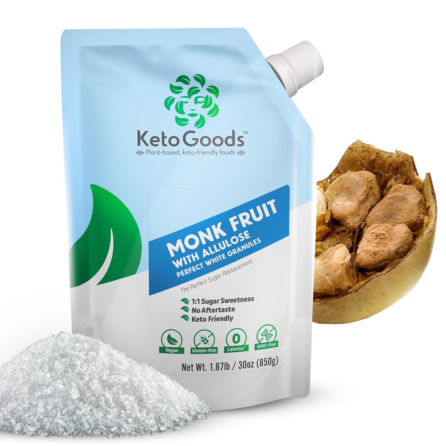 Amazon.com: Monk Fruit with Allulose - Perfect White Granules - Perfect ...