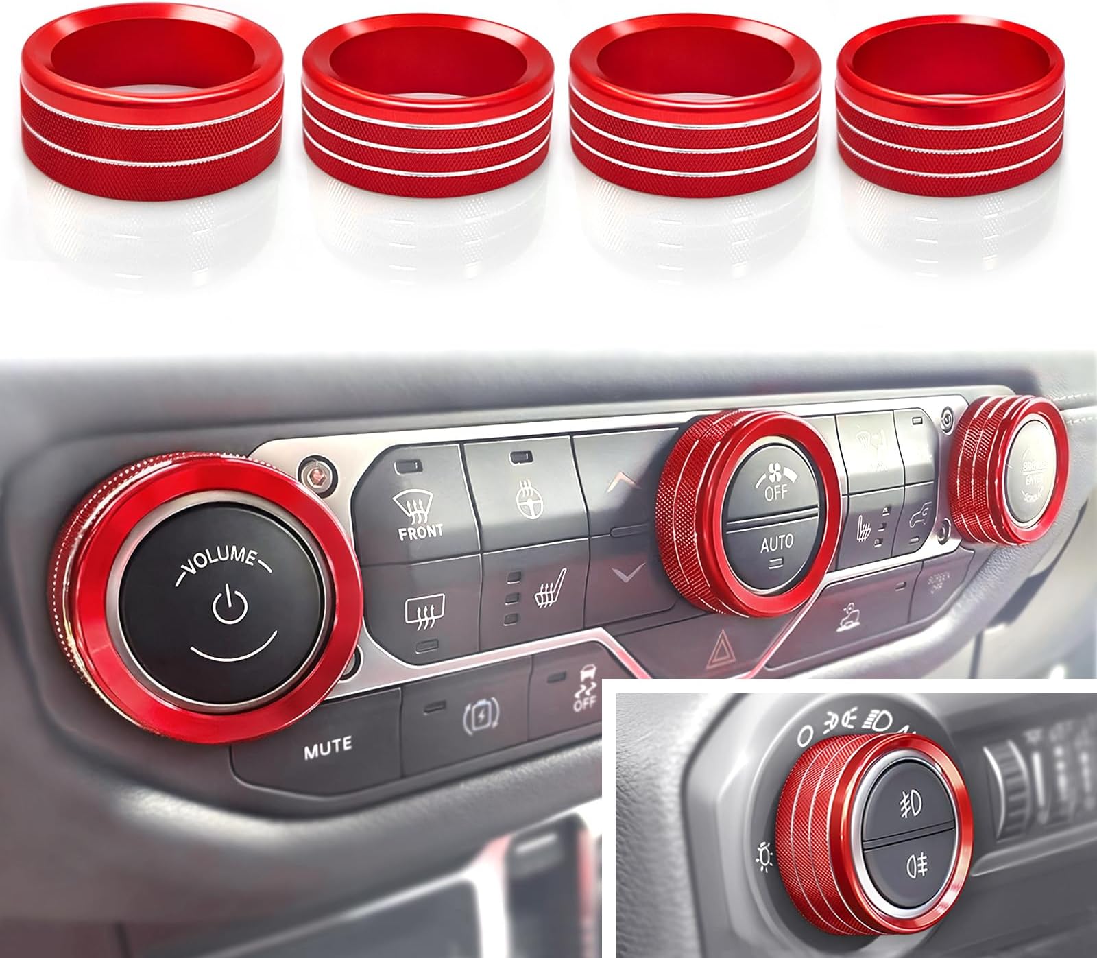 Amazon.com: Auprite A/C Switch Button Covers and Headlight Knob Cover ...