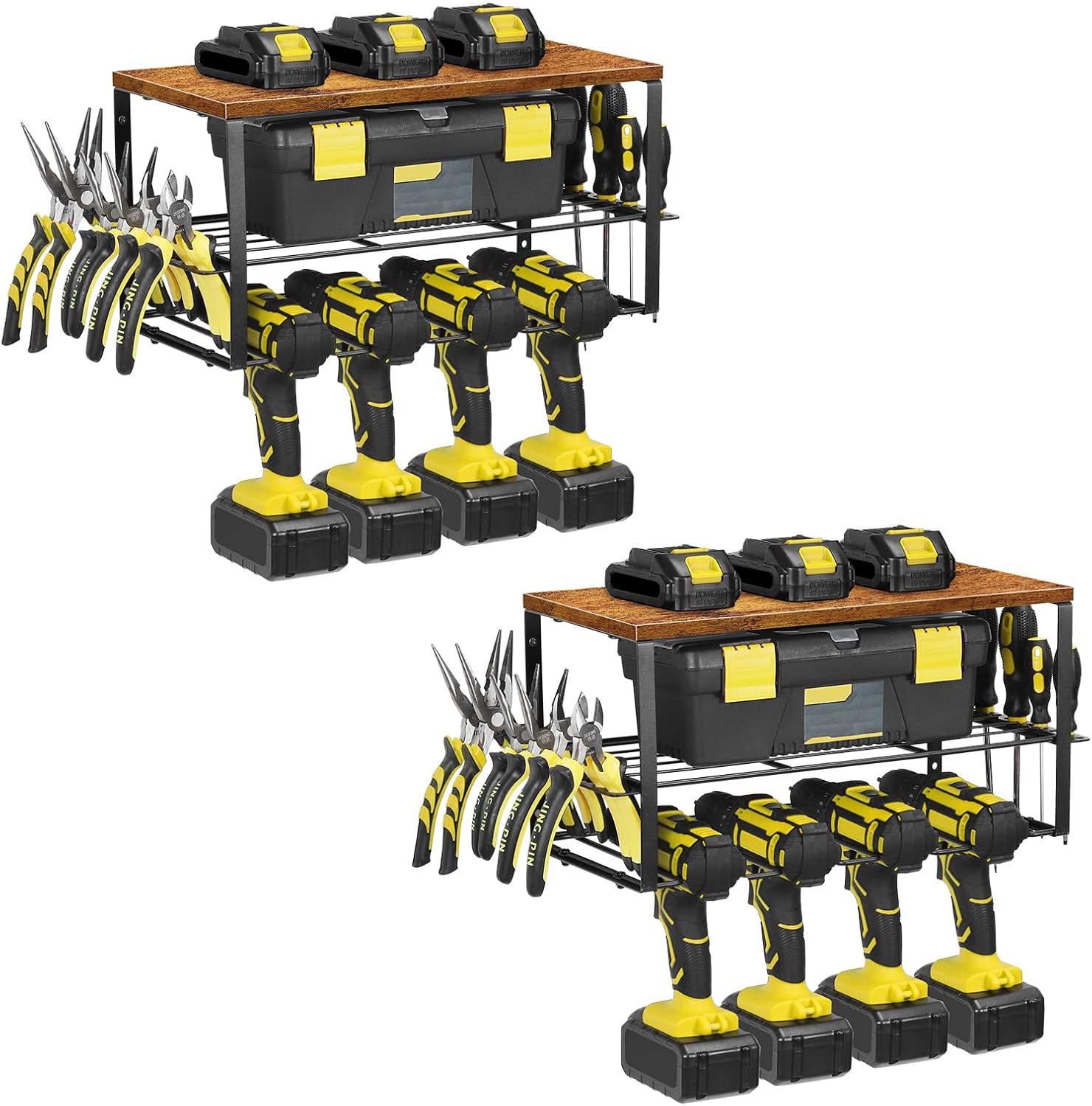 Nandae 2 pack Power Tool Organizer, Garage Tool Organizers,Drill Holder ...
