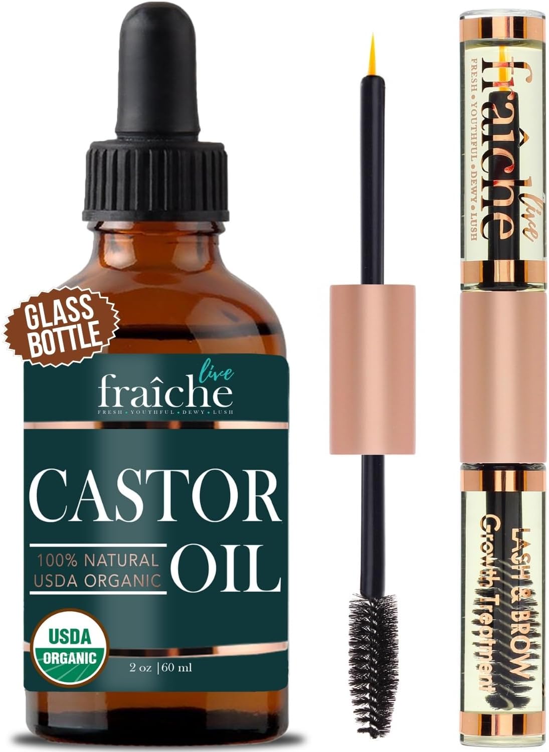 Amazon.com: Pure Body Naturals Castor Oil for Eyelashes and Eyebrows ...
