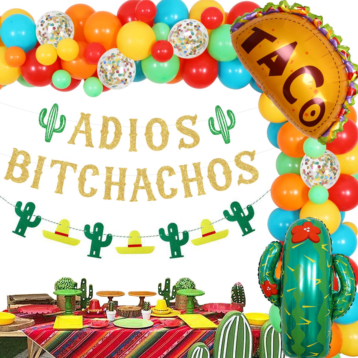 Buy Mexican Retirement Fiesta Party Decorations, Adios Bitchachos ...