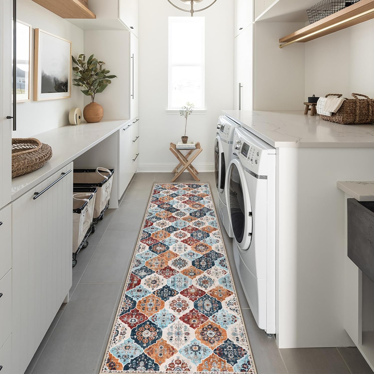 Amazon.com: FLYRUGGO 2x8 Runner Rug, Washable Boho Kitchen Rug ...
