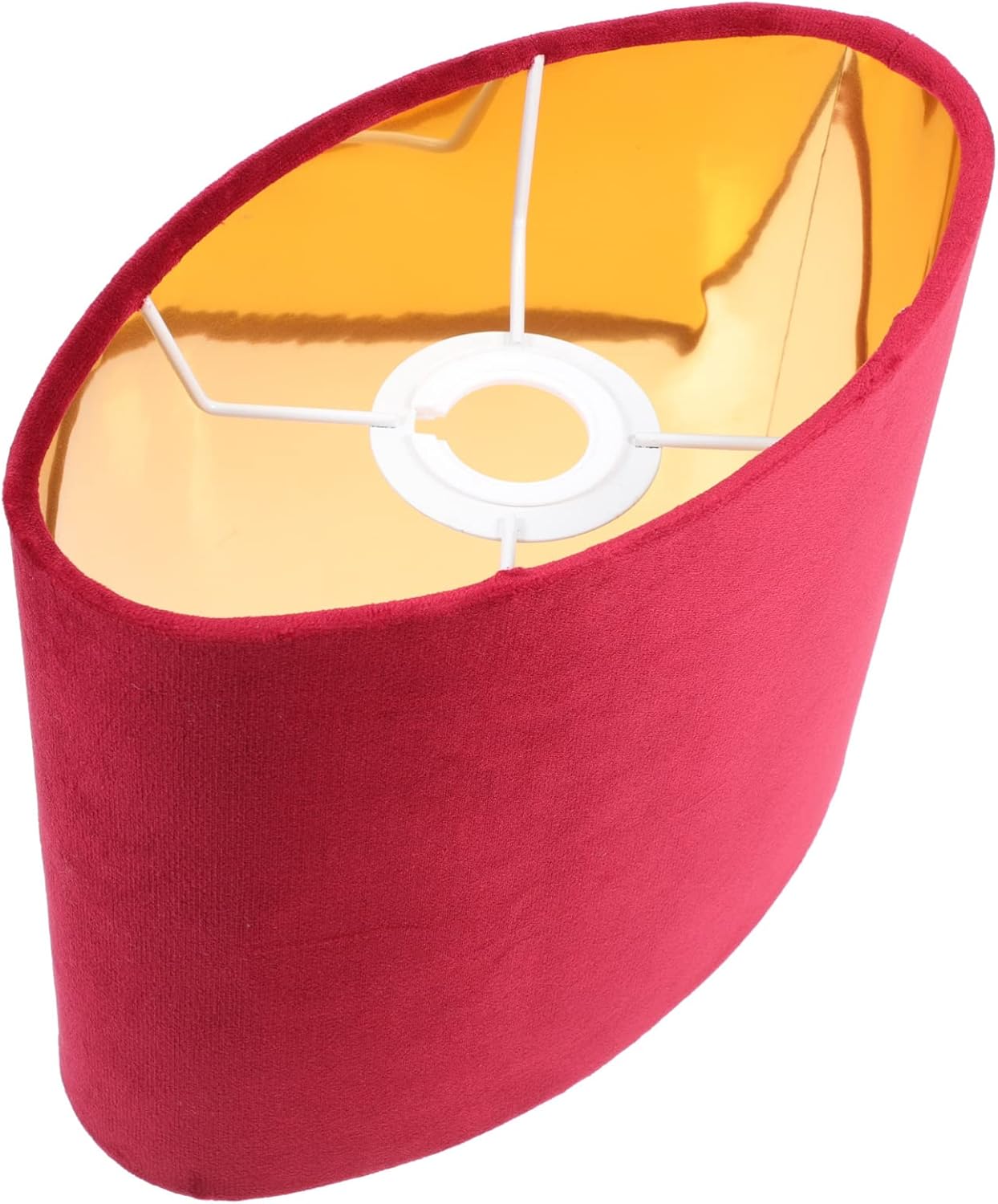 LALAFINA 1pc Oval Lamp Shade E27 Table Lamp Shade Clip On Bulb Cloth ...