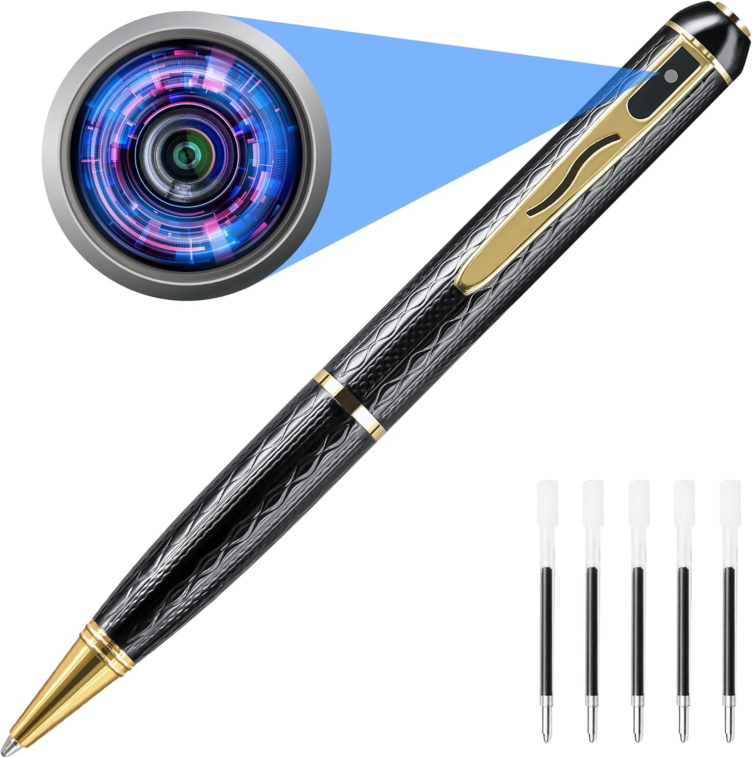 64GB Hidden Camera, 1080P Camera Pen, Mini Camera, 240mins Long Battery ...