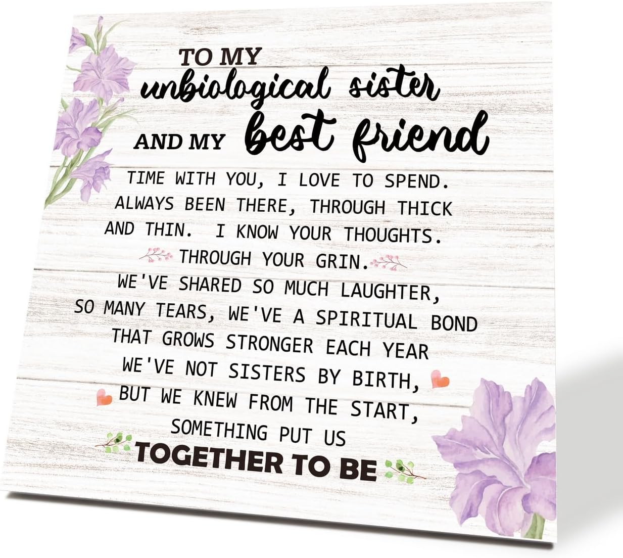 Amazon.com: Friendship Gift, Wooden Plaque Sign Table Decor, Tabletop ...