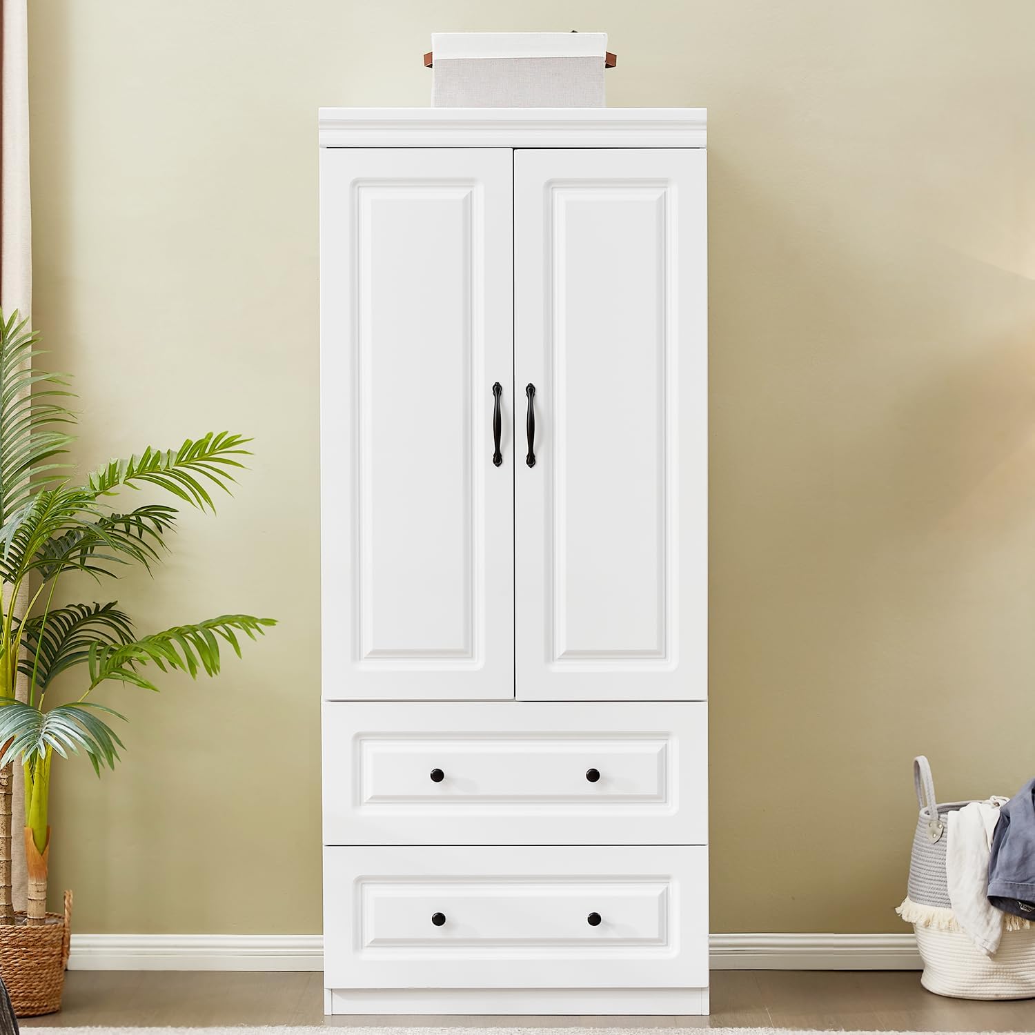 Amazon.com: Sauder HomePlus Bedroom Armoire Wardrobe Closet Clothes ...