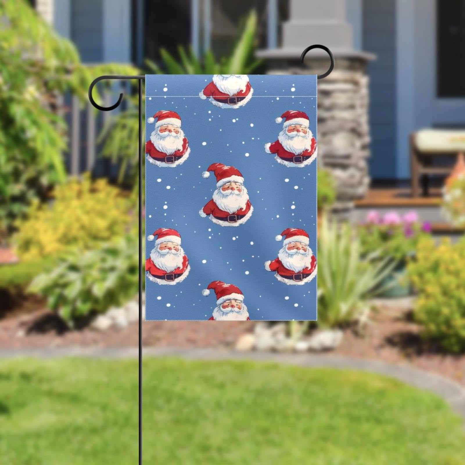 Santa Decorative Outdoor House Flags Santa Gnome Outdoor Christmas
