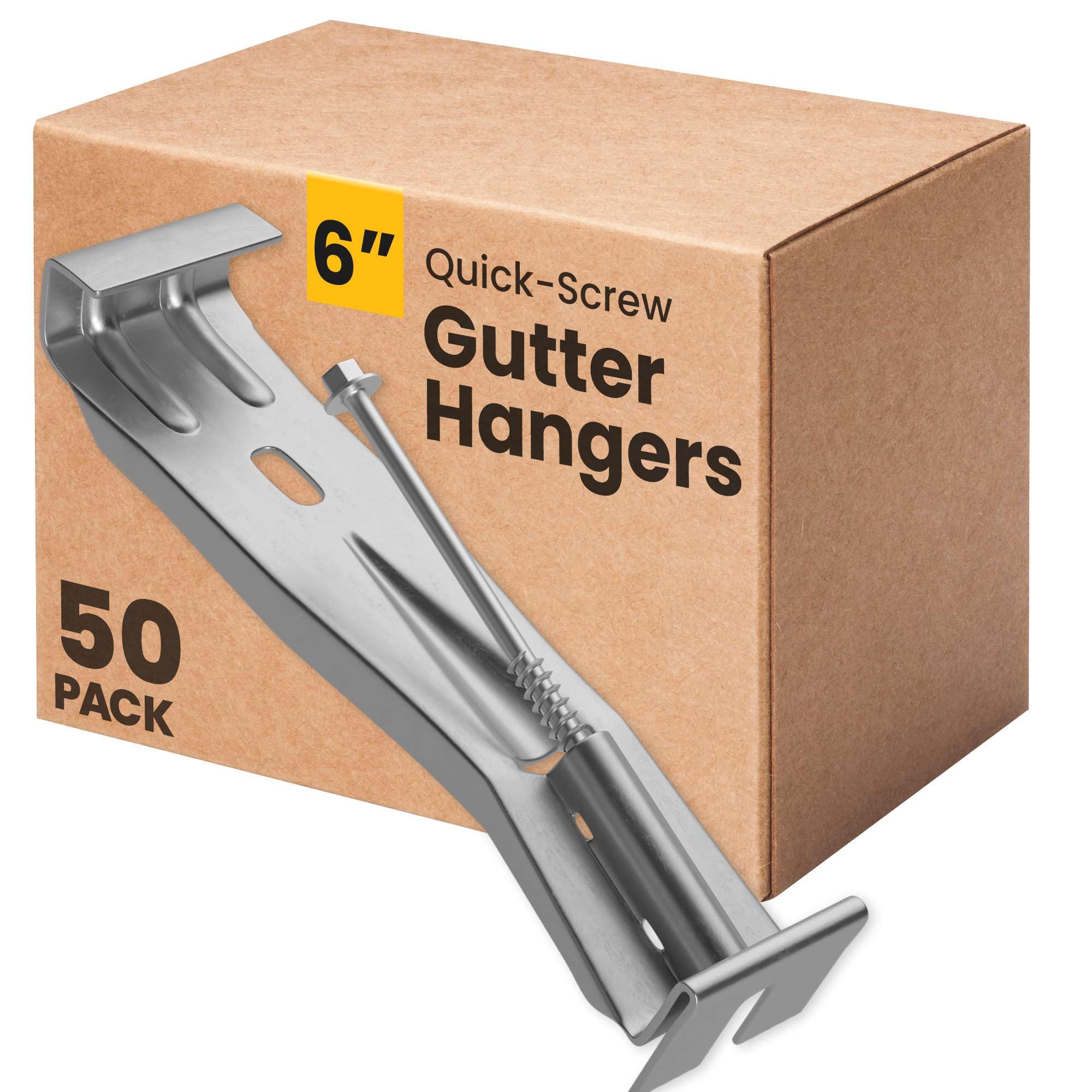 Bulder Quick-Screw 6" Gutter Hangers - Heavy Duty Hidden Gutter ...