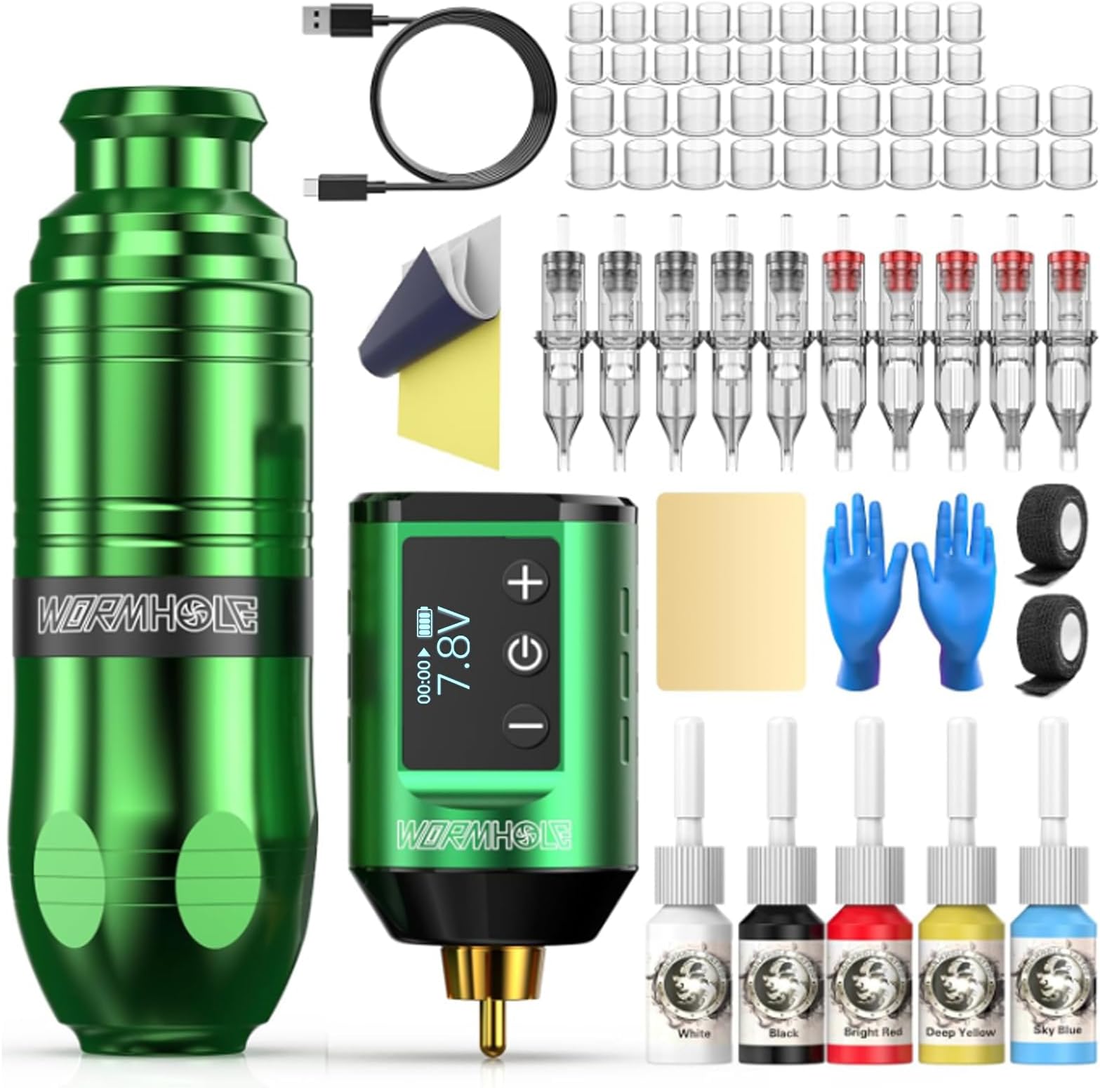 Amazon.com: MOKOHOA Tattoo Gun Kit for Beginners Cartridge Tattoo ...