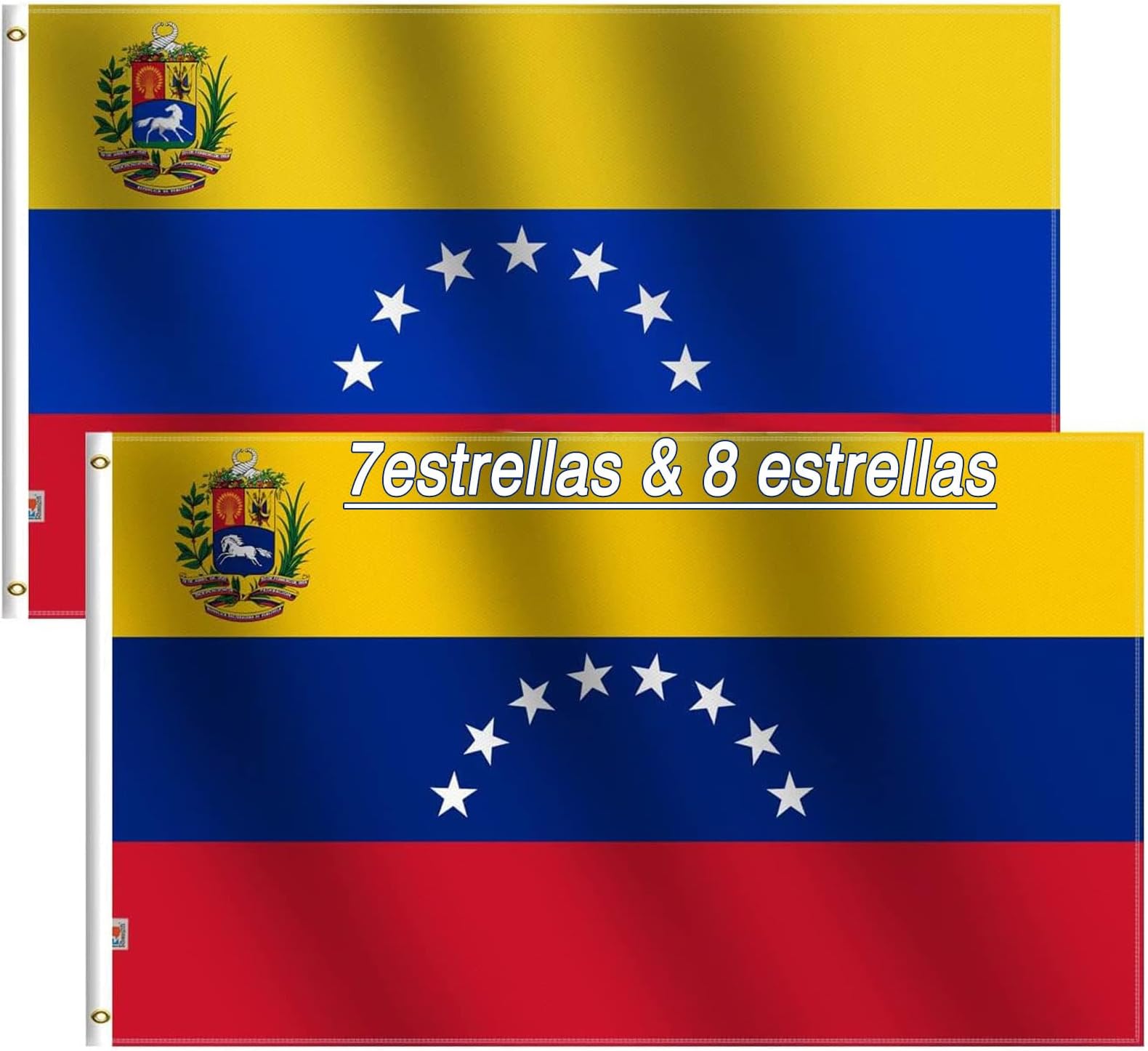Amazon.com : Venezuela (7 Star) Flag 3x5ft Poly - INTERNATIONAL FLAGS ...