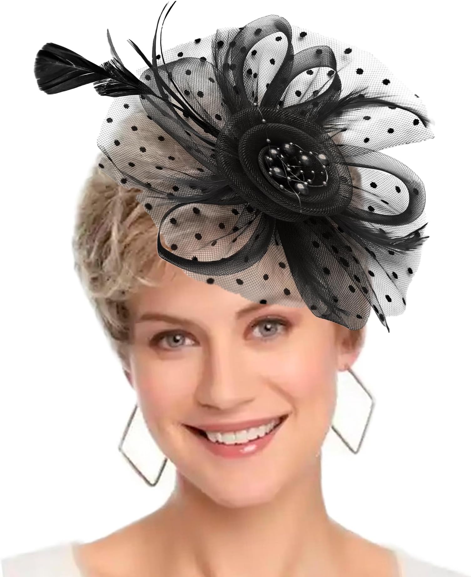 Fascinators Hat for Women Tea Party Headband 20s 50s Pillbox Headwear ...