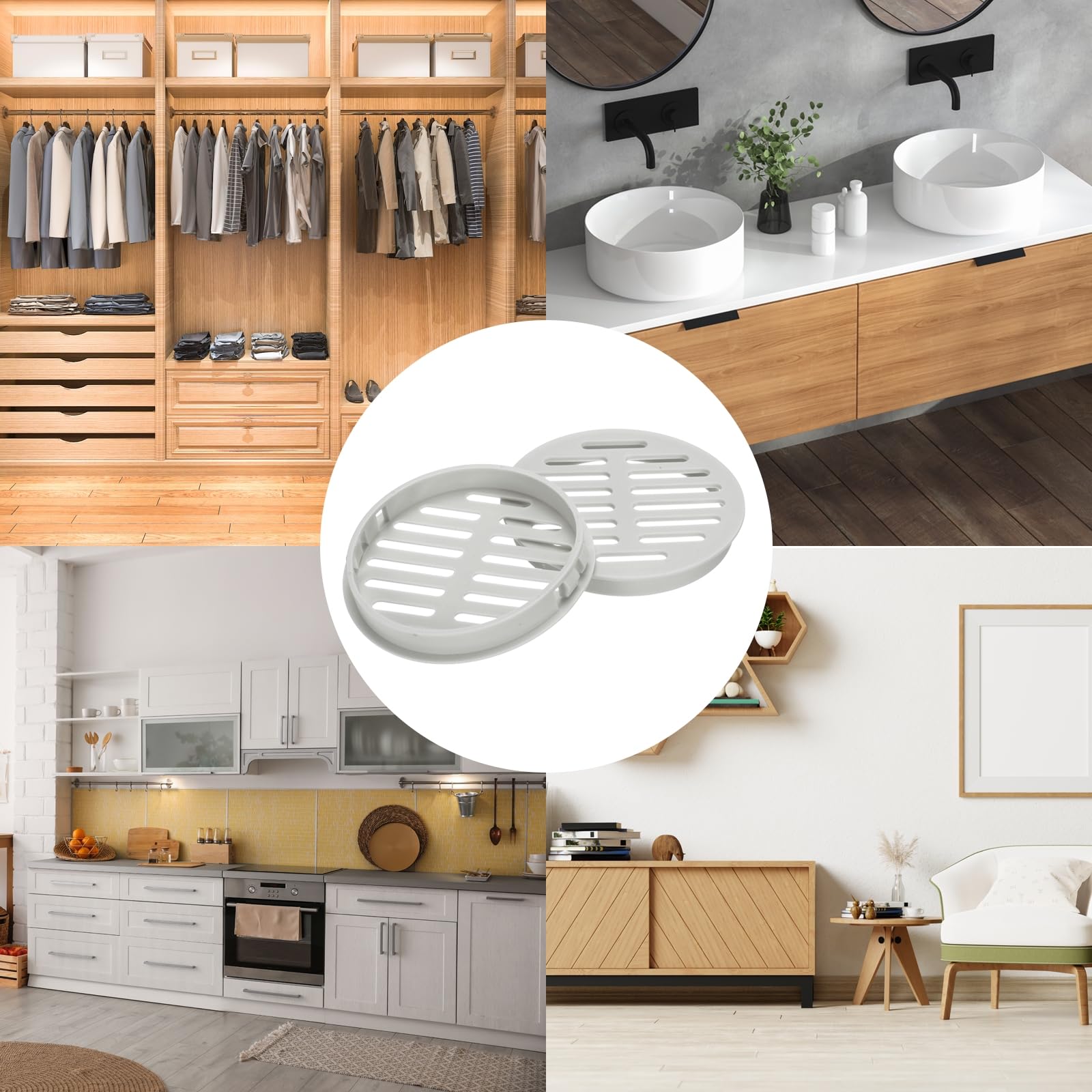 Wardrobe Cover 20Pcs Air Vents 25mm Circular Soffit Vent Stainless ...