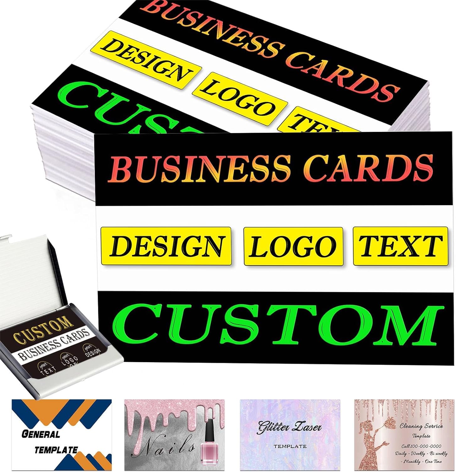 Amazon.com : Custom Business Cards Personalized, Business Cards ...