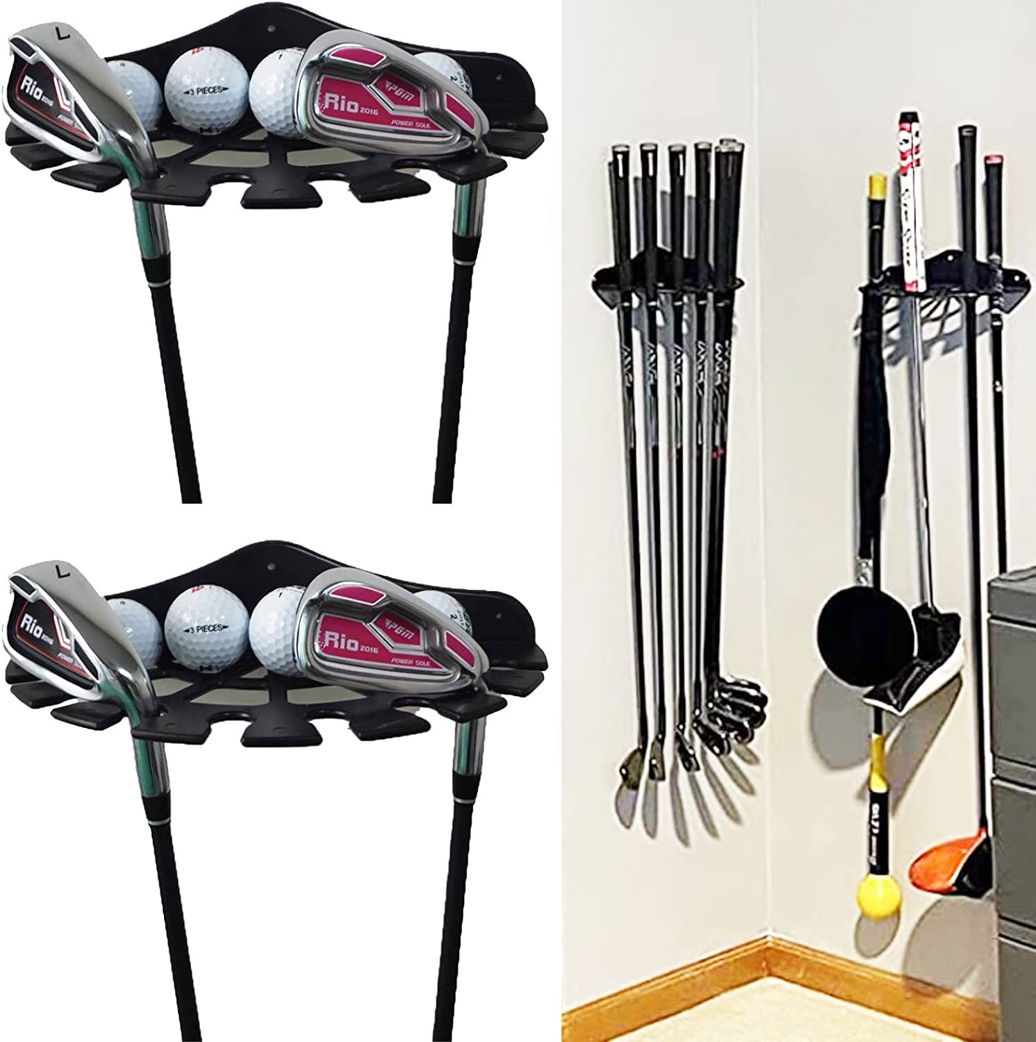 Pmsanzay 2 Pack Golf club holder and Golf Ball Organizers Case, Golf ...