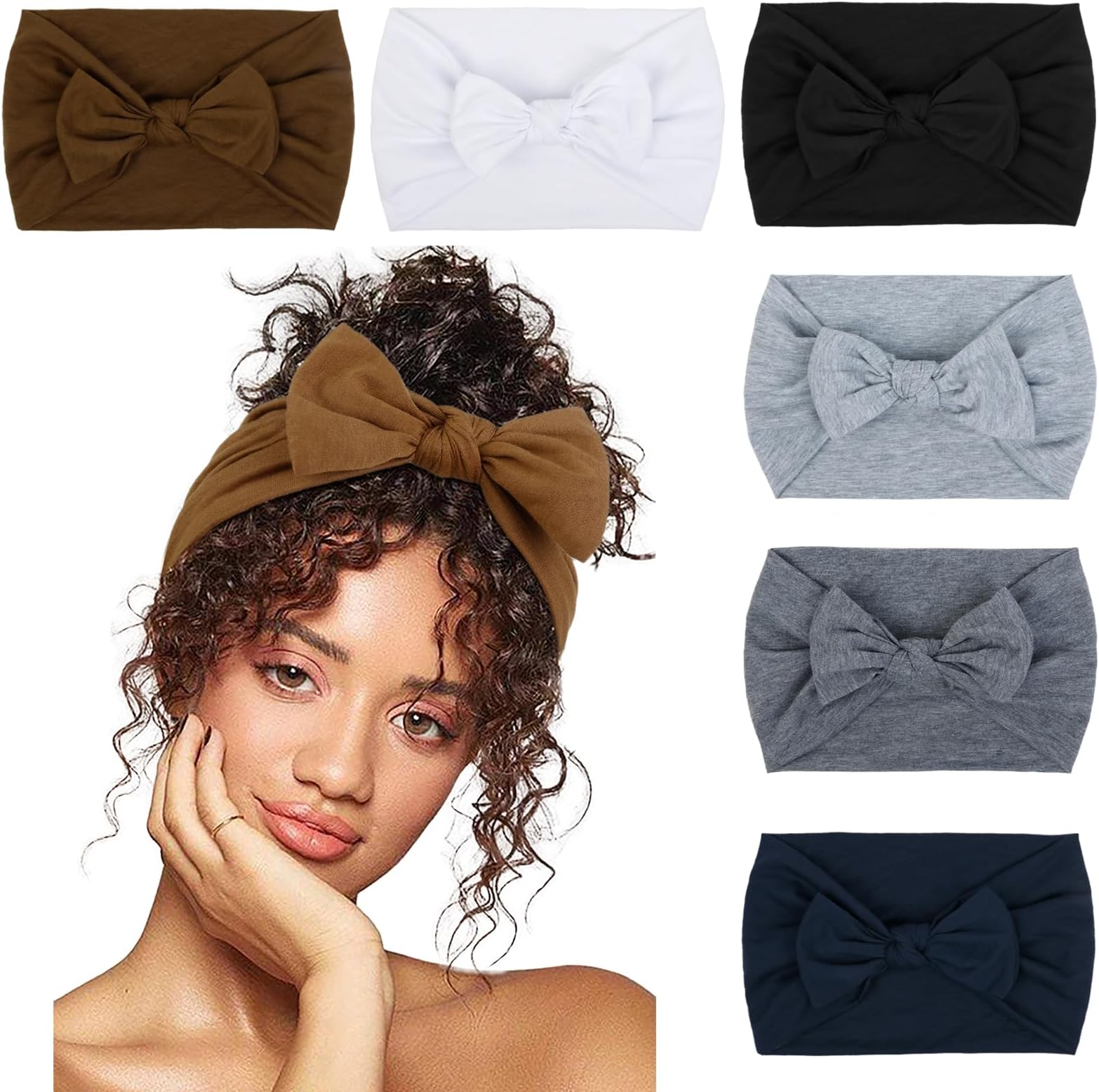 Amazon.com : Huachi Headbands for Women 6 Packs Cute Bow Head Bands for ...
