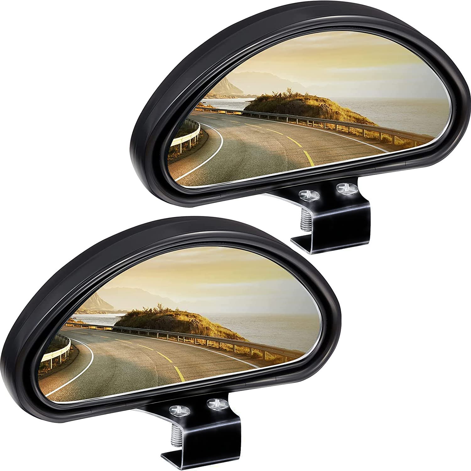 Voarge 2 Piece Adjustable Blind Spot Side Mirror Car Auxiliary Rearview ...