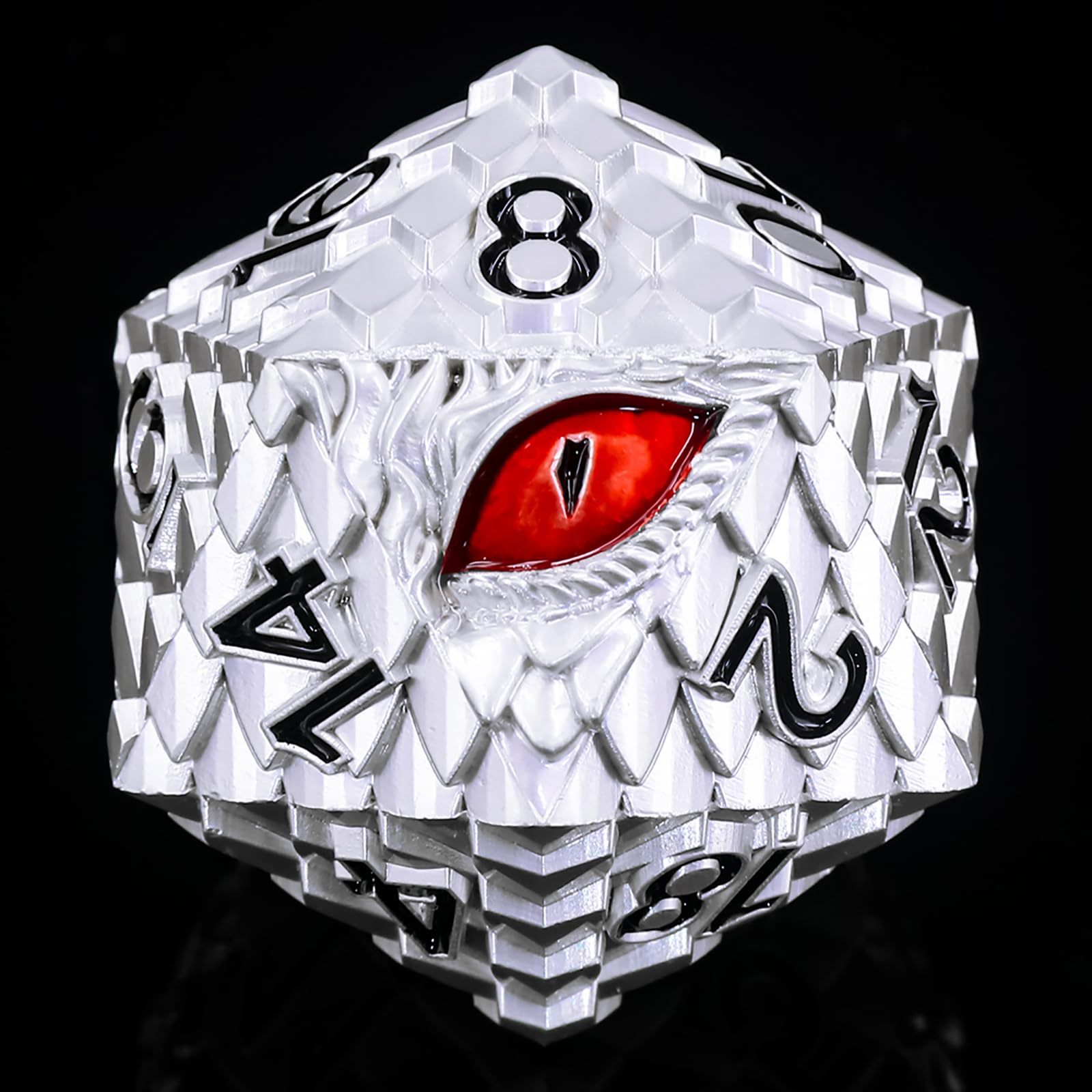 Amazon.com: Metal D20 DND Dice Set - Dragon Scale Metallic 20 Sided ...