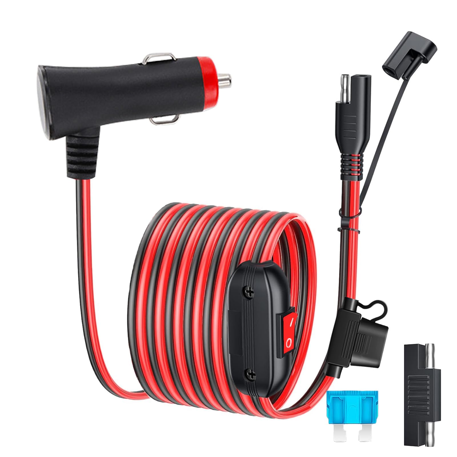 Snapklik.com : KarlKers 10FT Cigarette Lighter SAE Battery Extension Cable