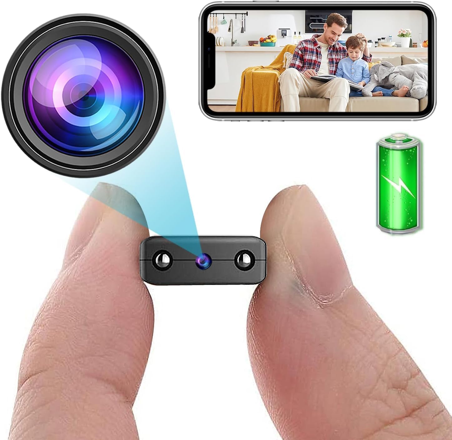 Amazon.com : Smallest Wireless WiFi Battery Camera,HD1080P Security ...