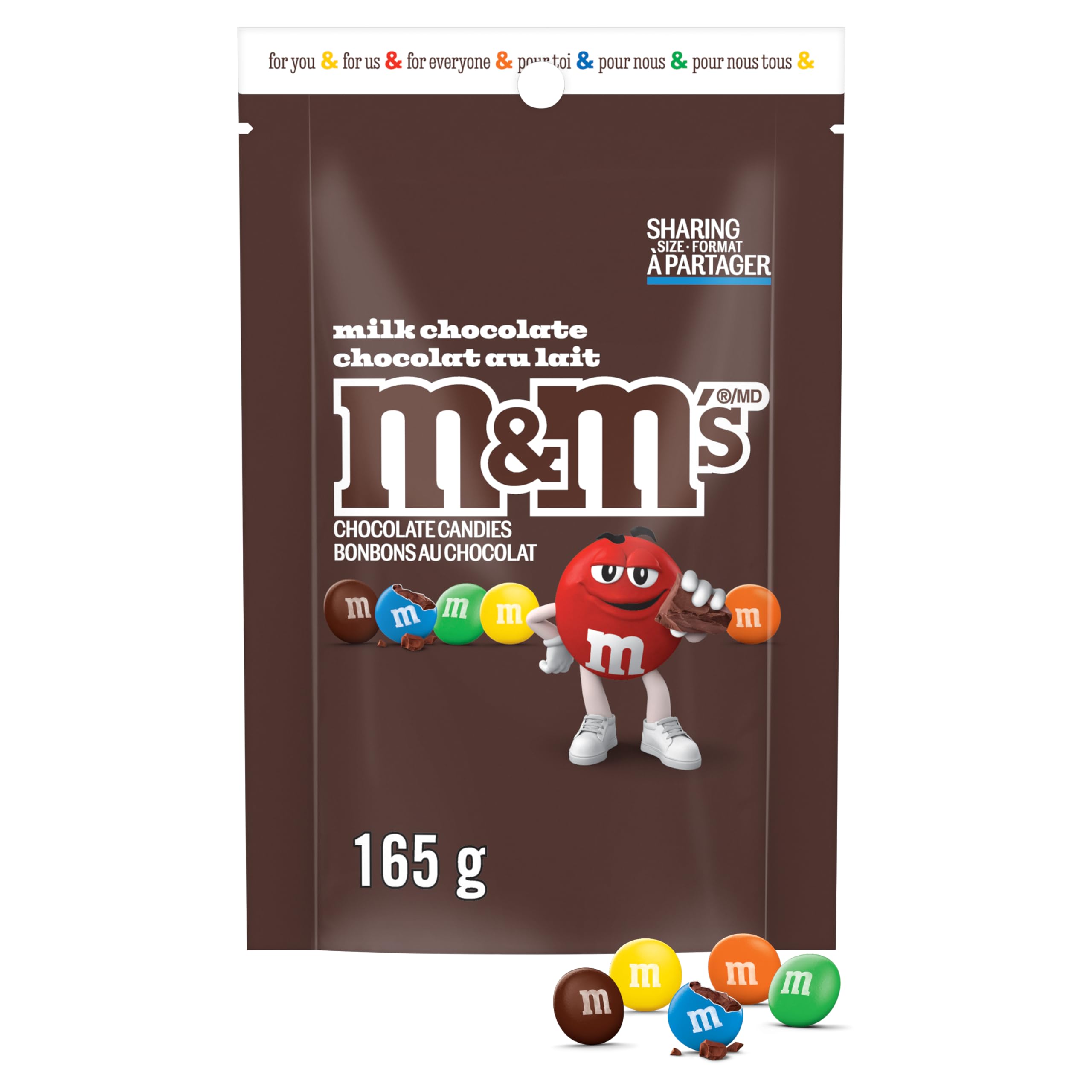 M&M'S, Milk Chocolate Candies, Sharing Bag, 165g : Amazon.ca ...